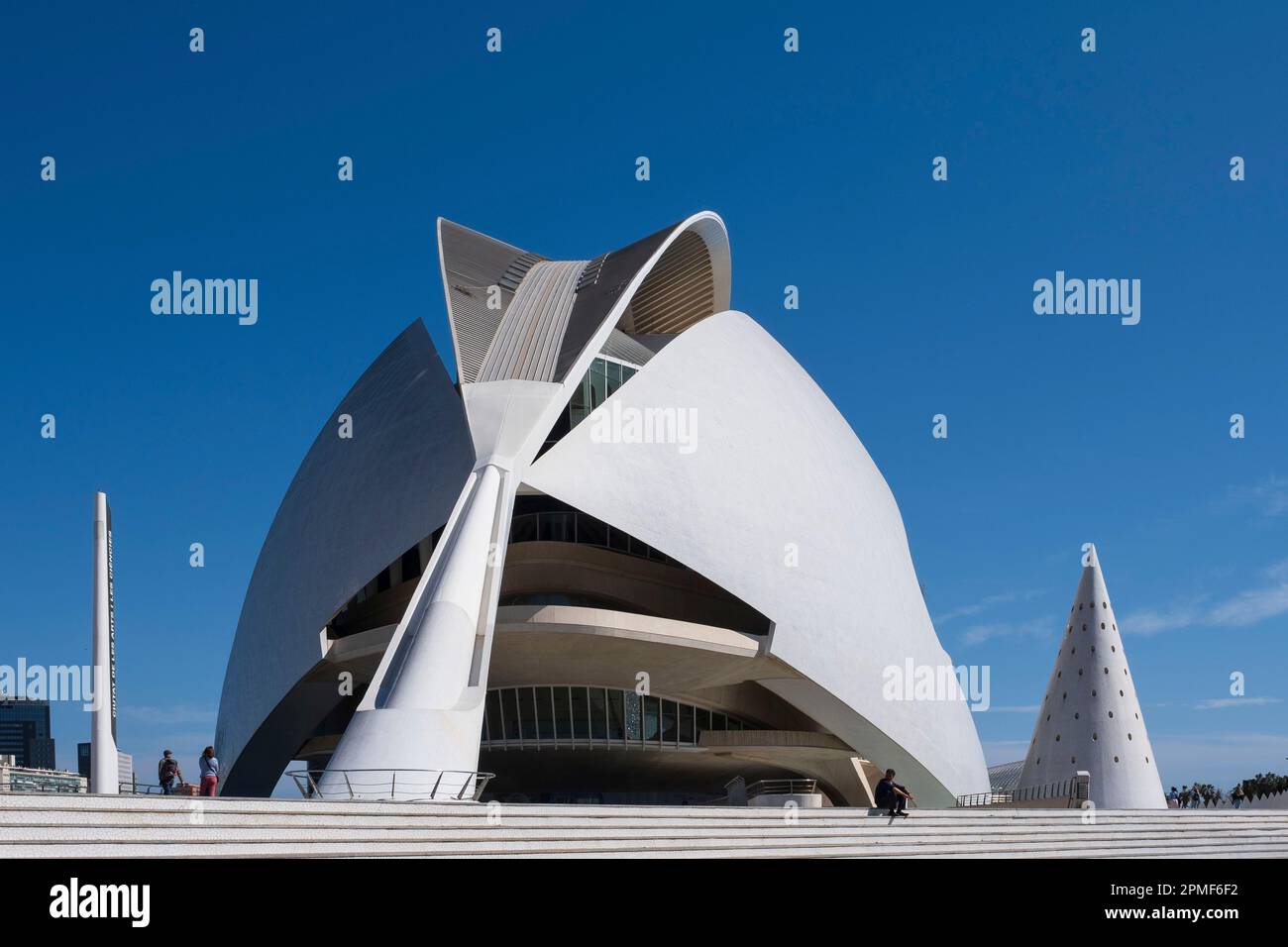 Spain, Valencia, City of Sciences and Arts, Palace of Arts Reina Sofia, El Palau de les Arts ...