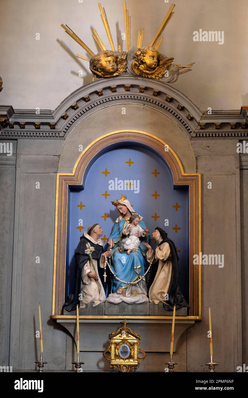 France, Jura, Arlay, Saint Vincent church dated 19th century, altar ...