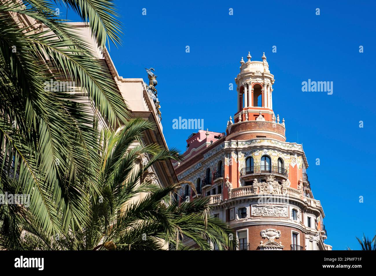 Spain, Valencia, Bank building in Valencia Stock Photo - Alamy