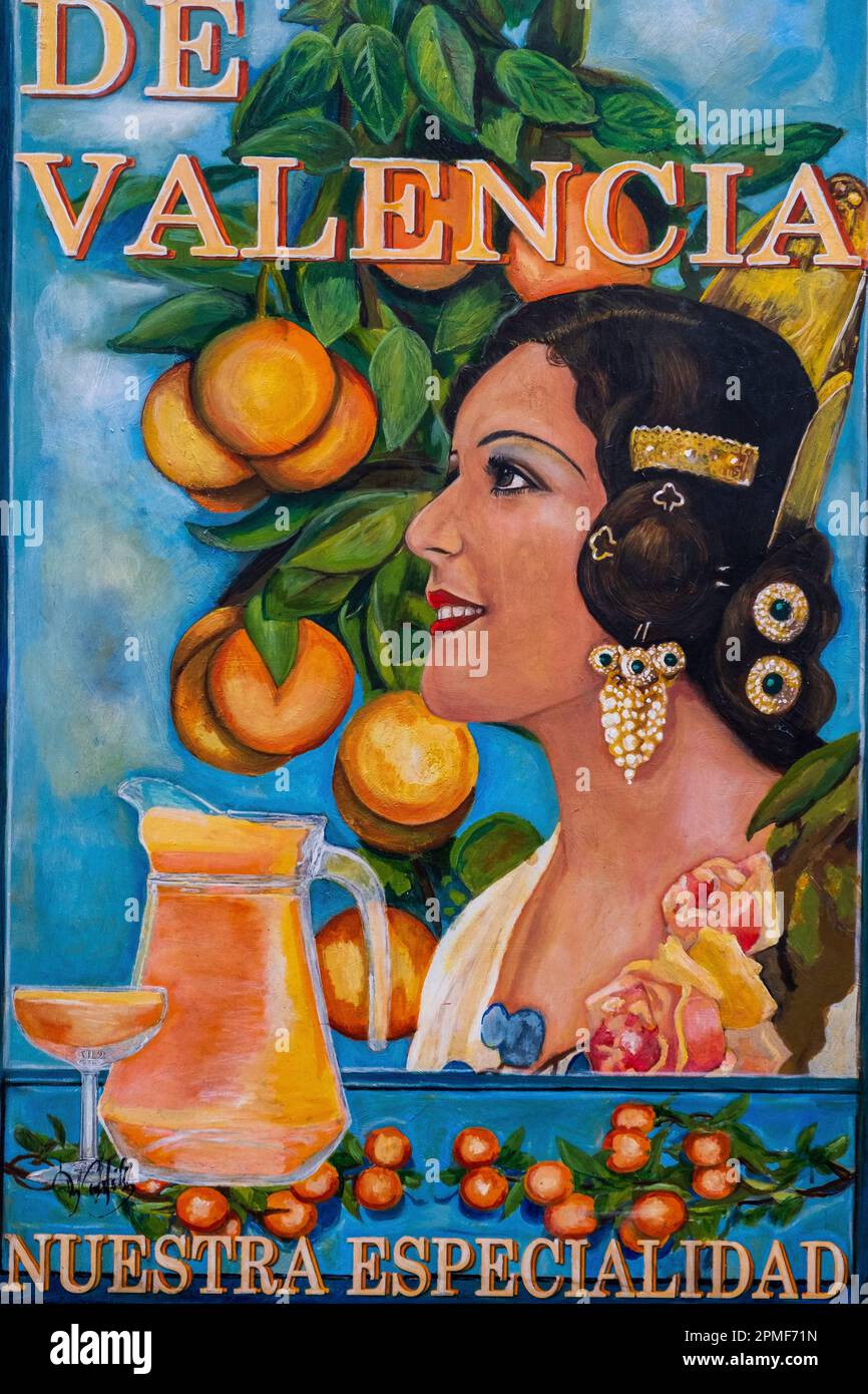 Spain, Valencia, old town, Cafe de Las Horas where the Agua de Valencia ...