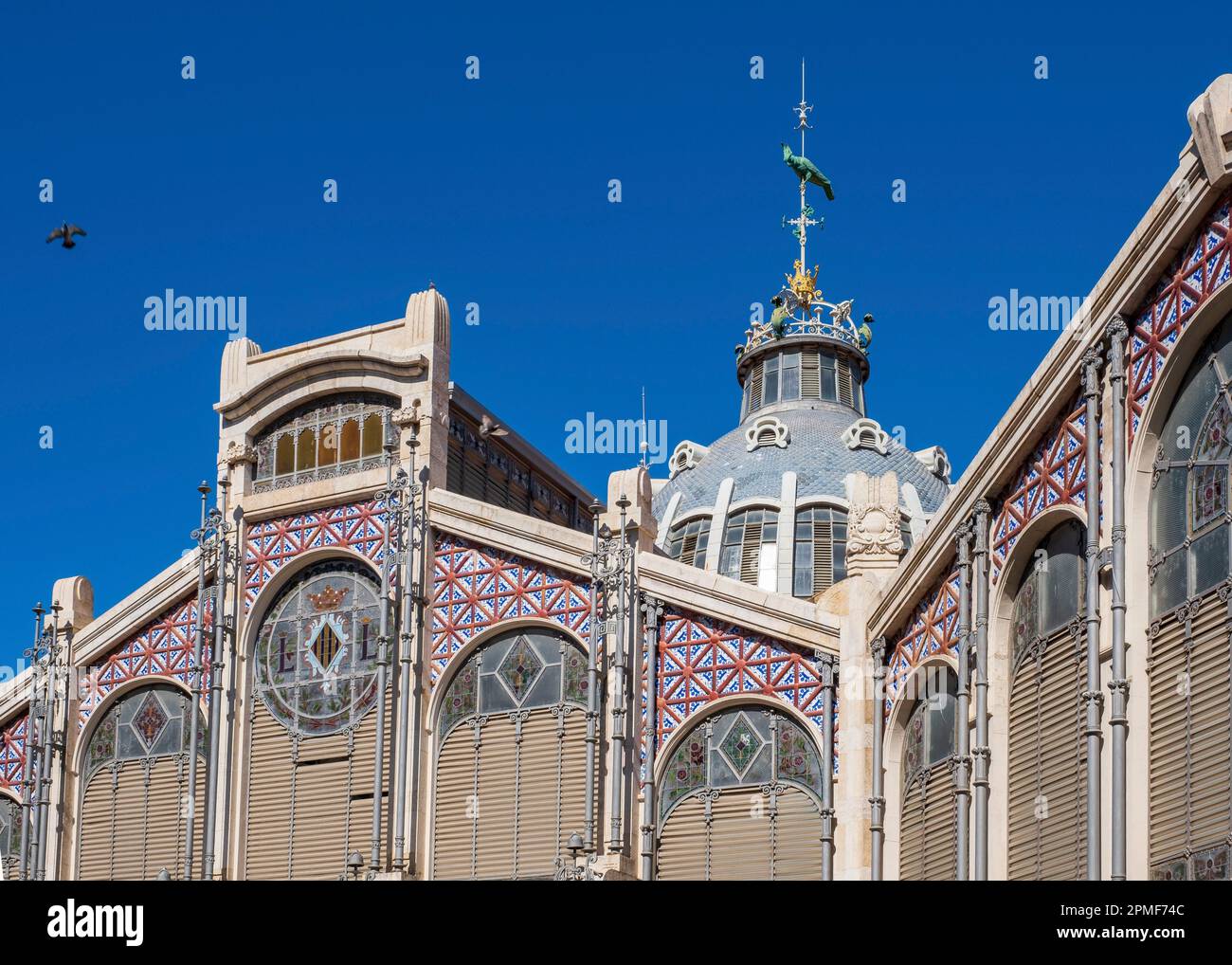Spain, Valencia, central market in Art Nouveau (modernist) style ...