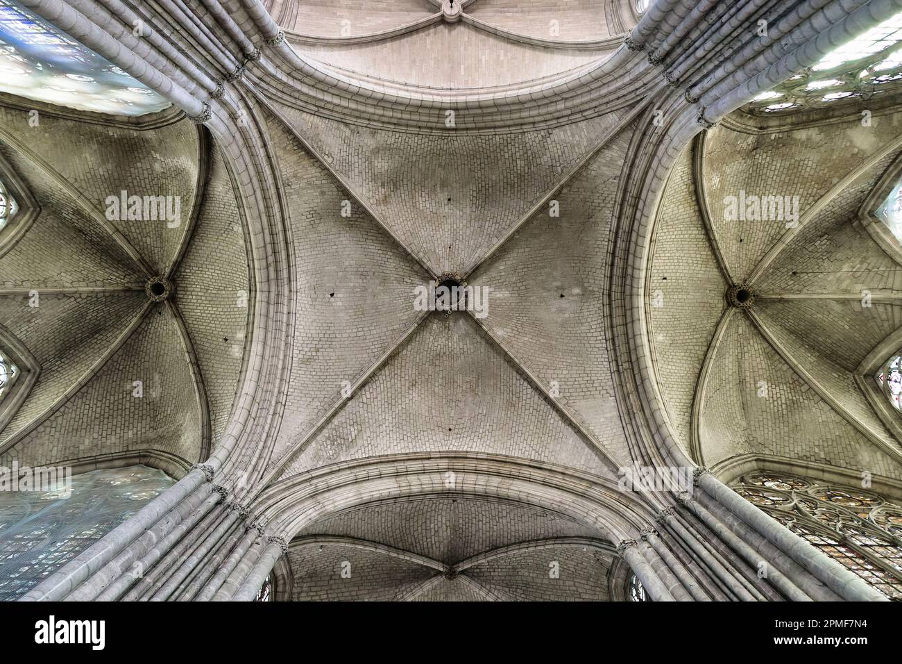 France, Aube, Troyes, Place Vernier, Saint-Urbain basilica, Gothic ...