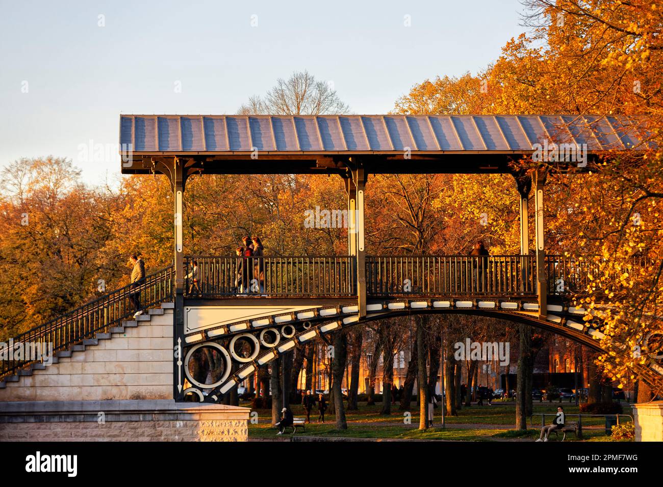 France, Nord, Lille, Pont Napoléon, Canal de la Moyenne-Deûle, the only ...