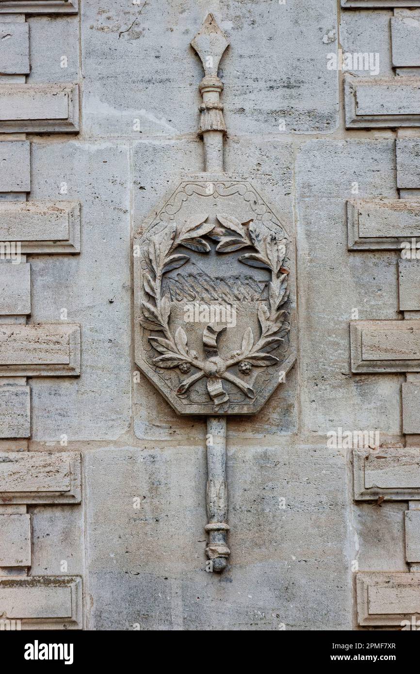 France, Nord, Lille, detail of the Pont Napoléon, Canal de la Moyenne ...