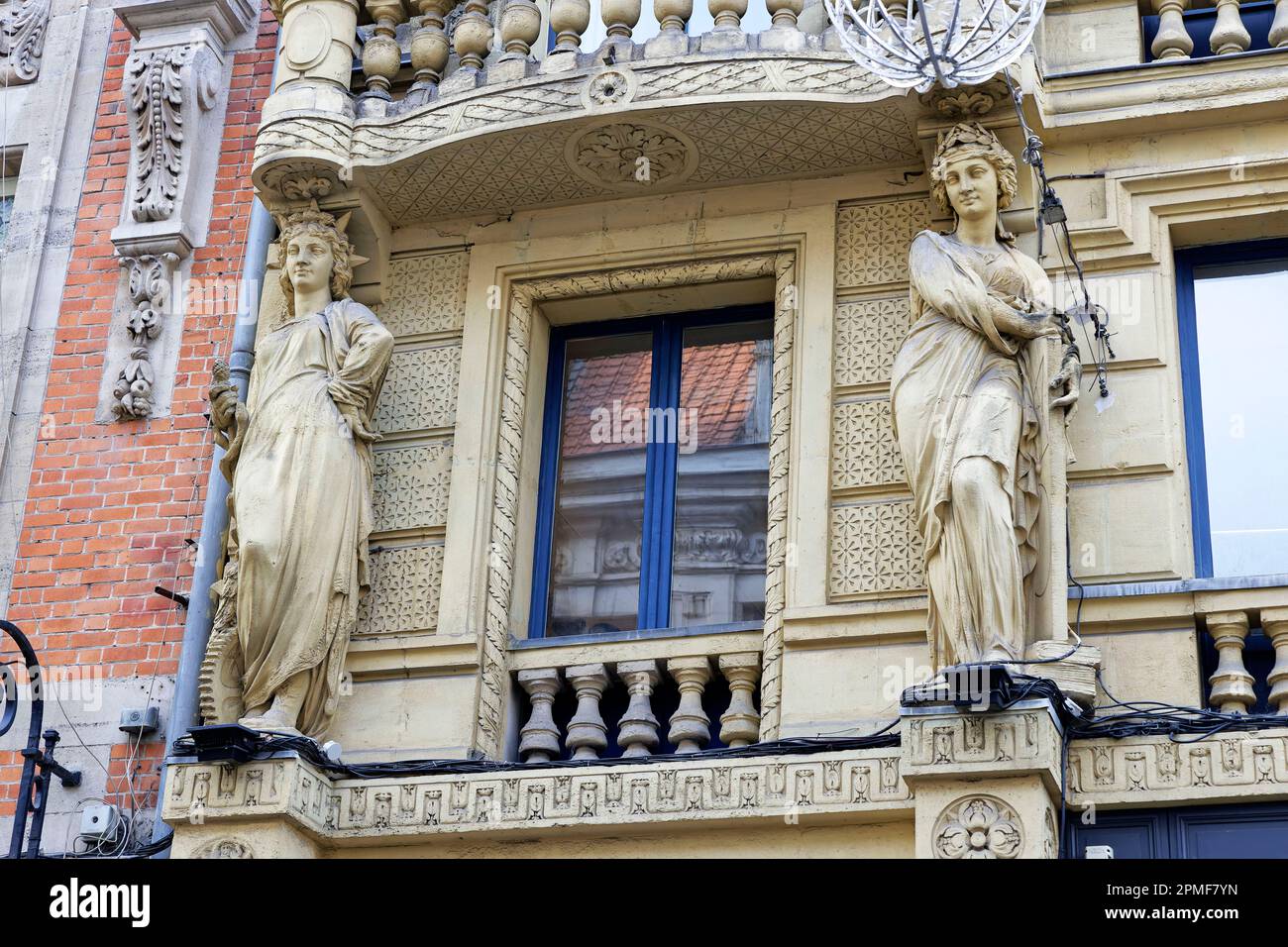 France, Nord, Lille, district of old Lille, house facade Stock Photo ...