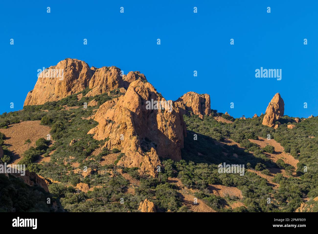 Rock formations of the Esterel Massif, Cote d'Azur, French Riviera ...