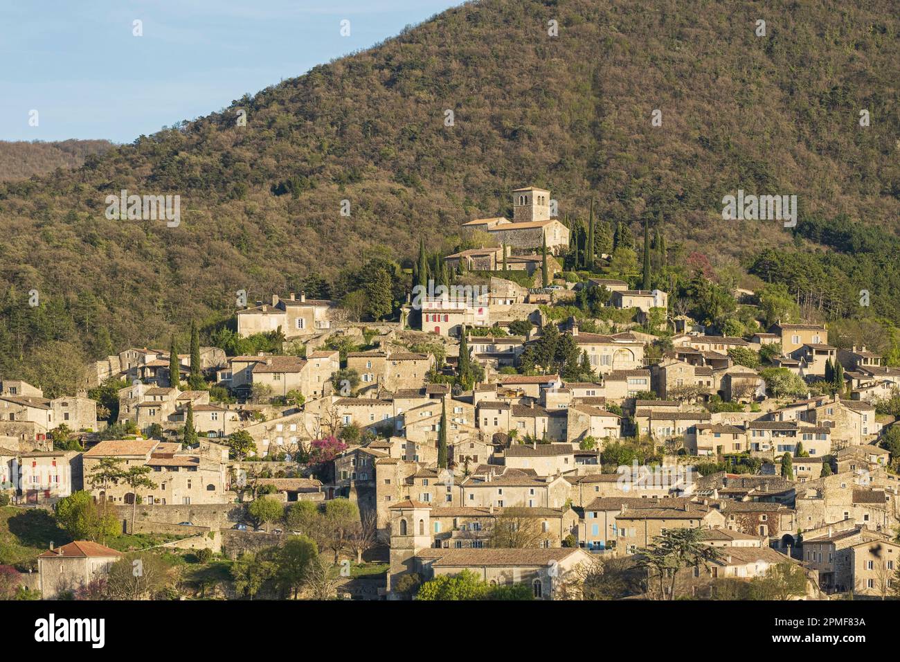 France, Drome, Drome Provencale, Mirmande, labeled Les Plus Beaux Villages de France (The Most ...