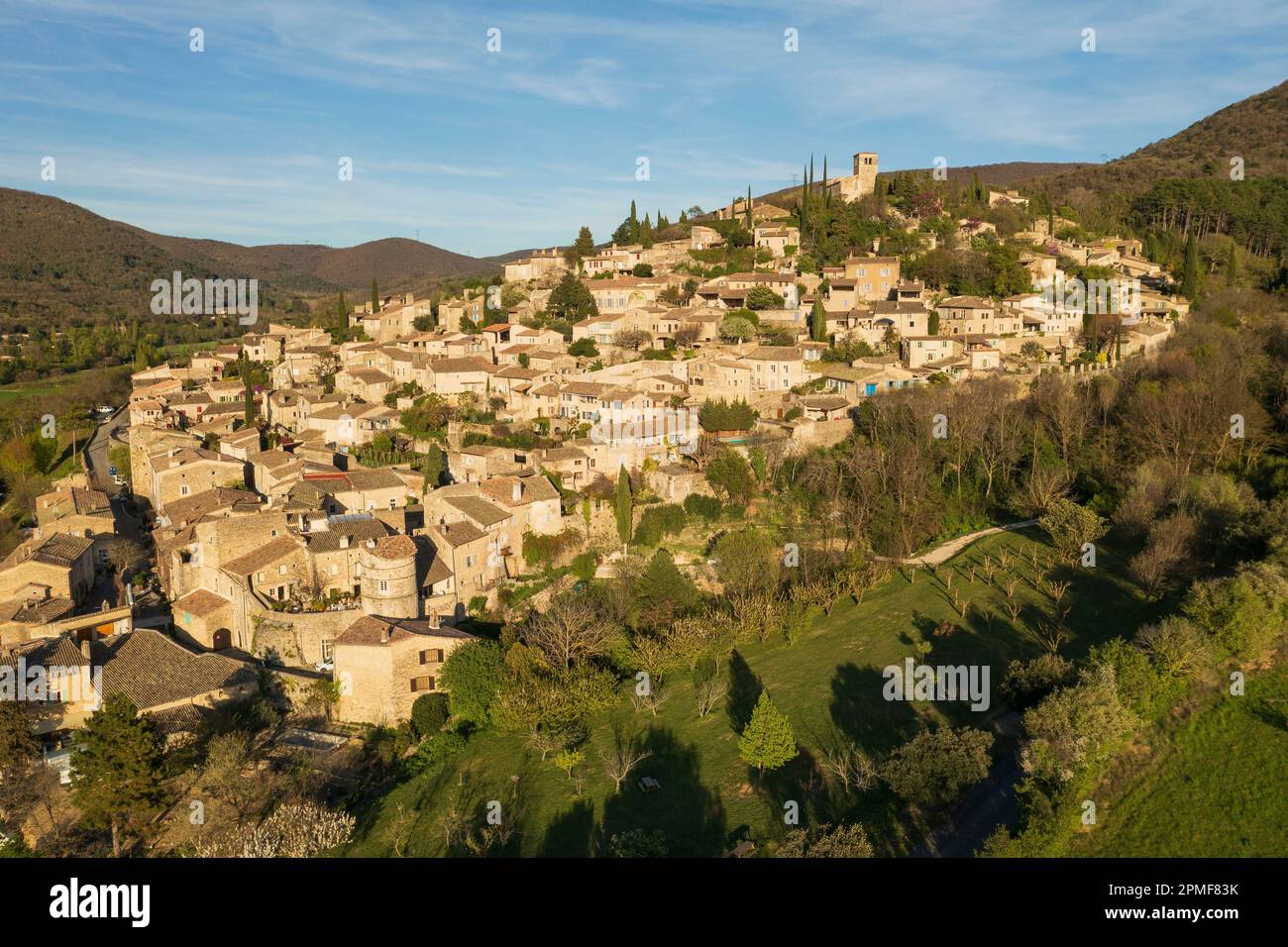 France, Drome, Mirmande, labelled Les Plus Beaux Villages de France (The Most beautiful Villages ...