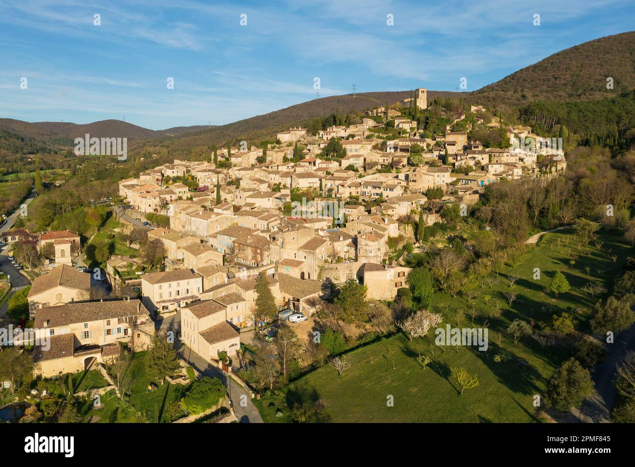France, Drome, Mirmande, labelled Les Plus Beaux Villages de France ...