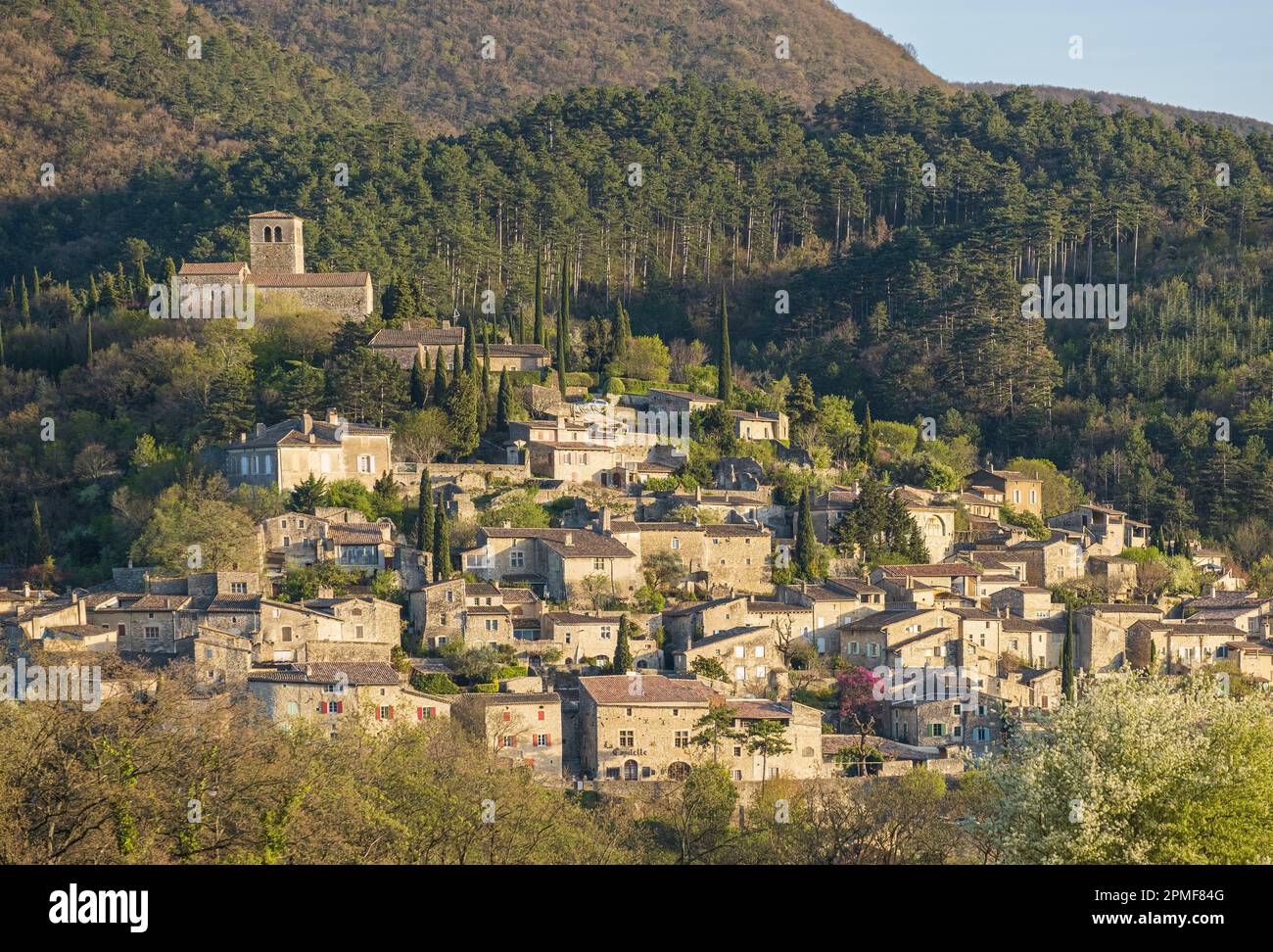 France, Drome, Drome Provencale, Mirmande, labeled Les Plus Beaux Villages de France (The Most ...