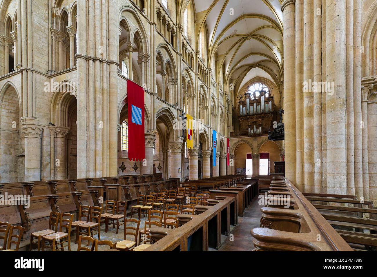 France, Ardennes, Mouzon, Notre-Dame de Mouzon abbey church, built in ...