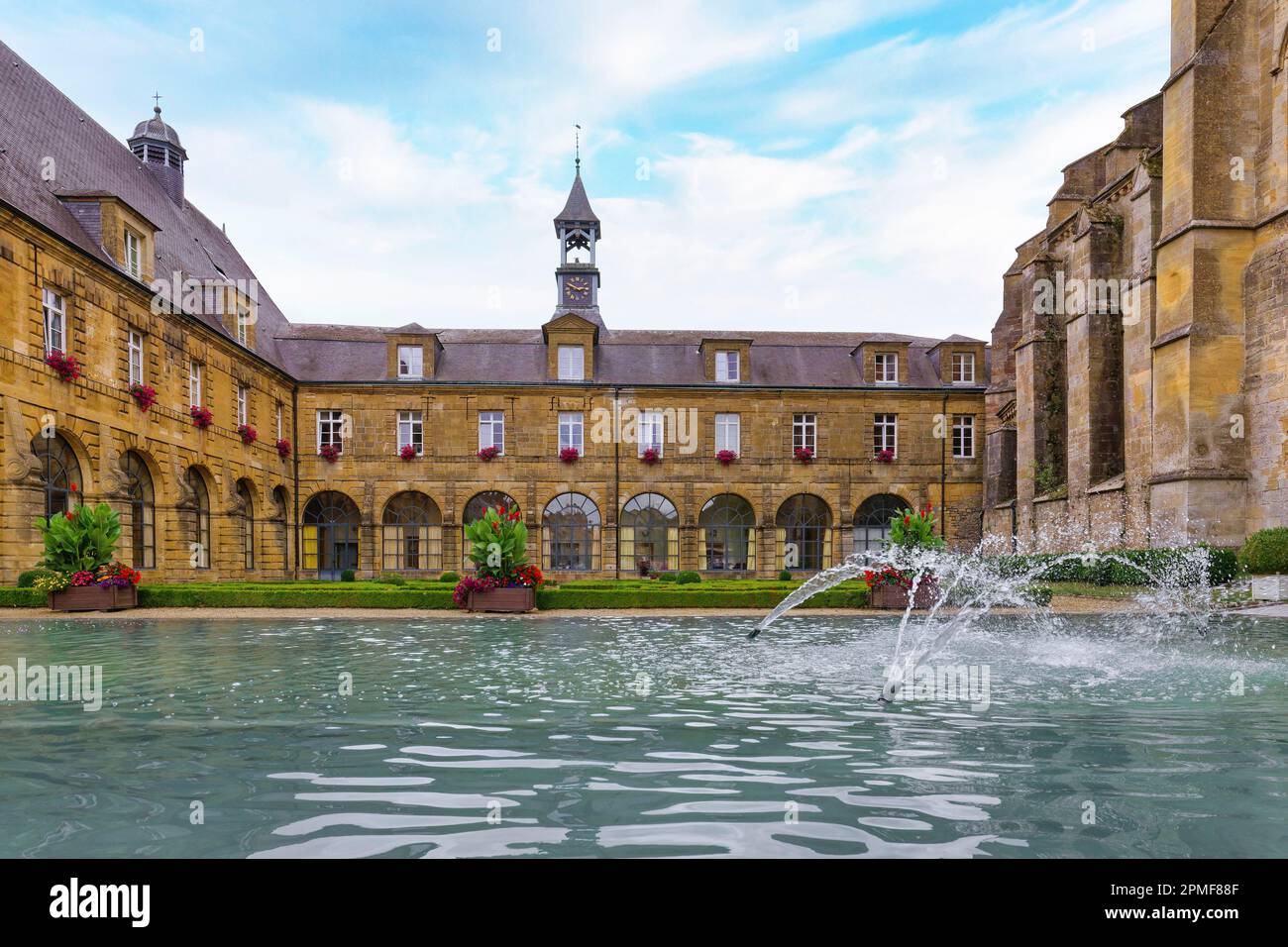 France, Ardennes, Mouzon, the old monastery, built next to the Notre ...