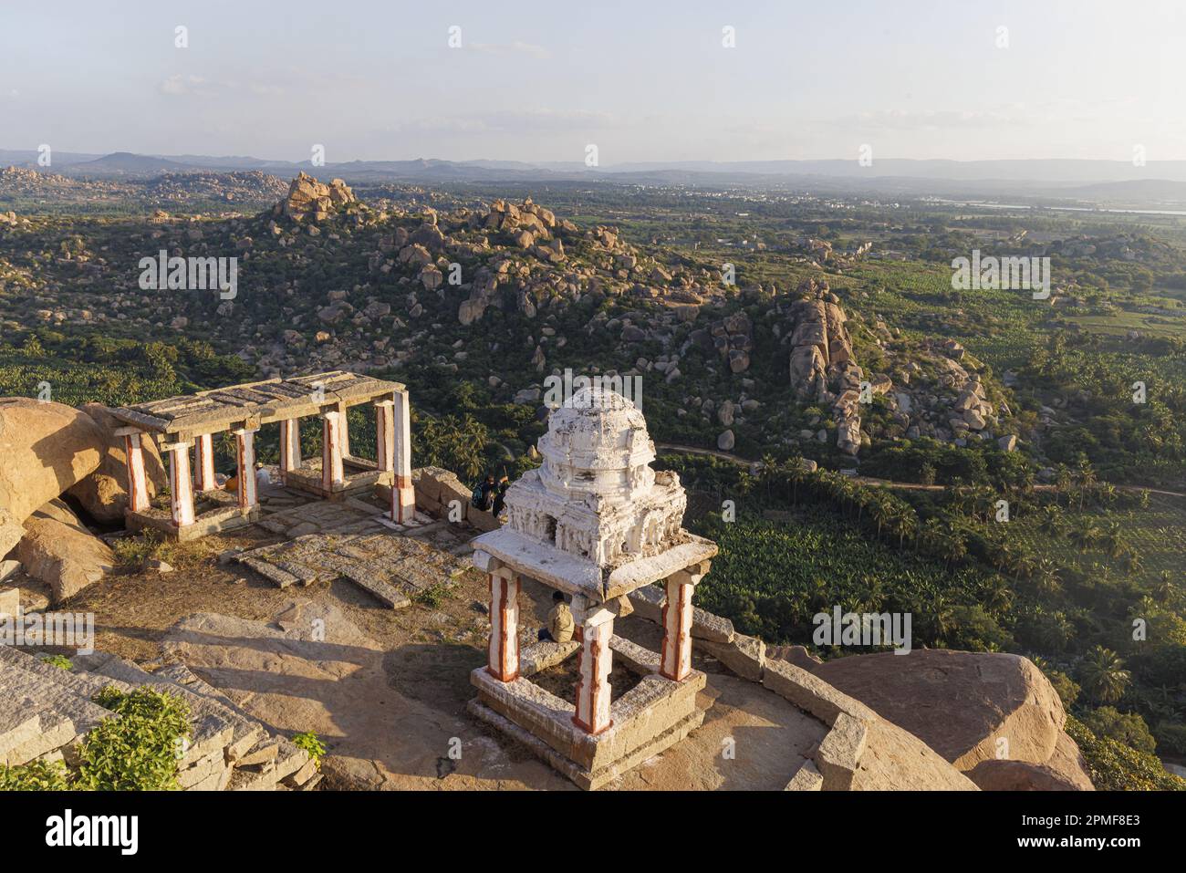 India, Karnataka, Hampi, listed as World Heritage by UNESCO, view from ...