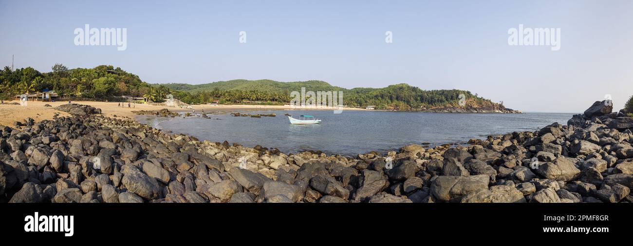 India, Karnataka, Gokarna, Om beach Stock Photo - Alamy