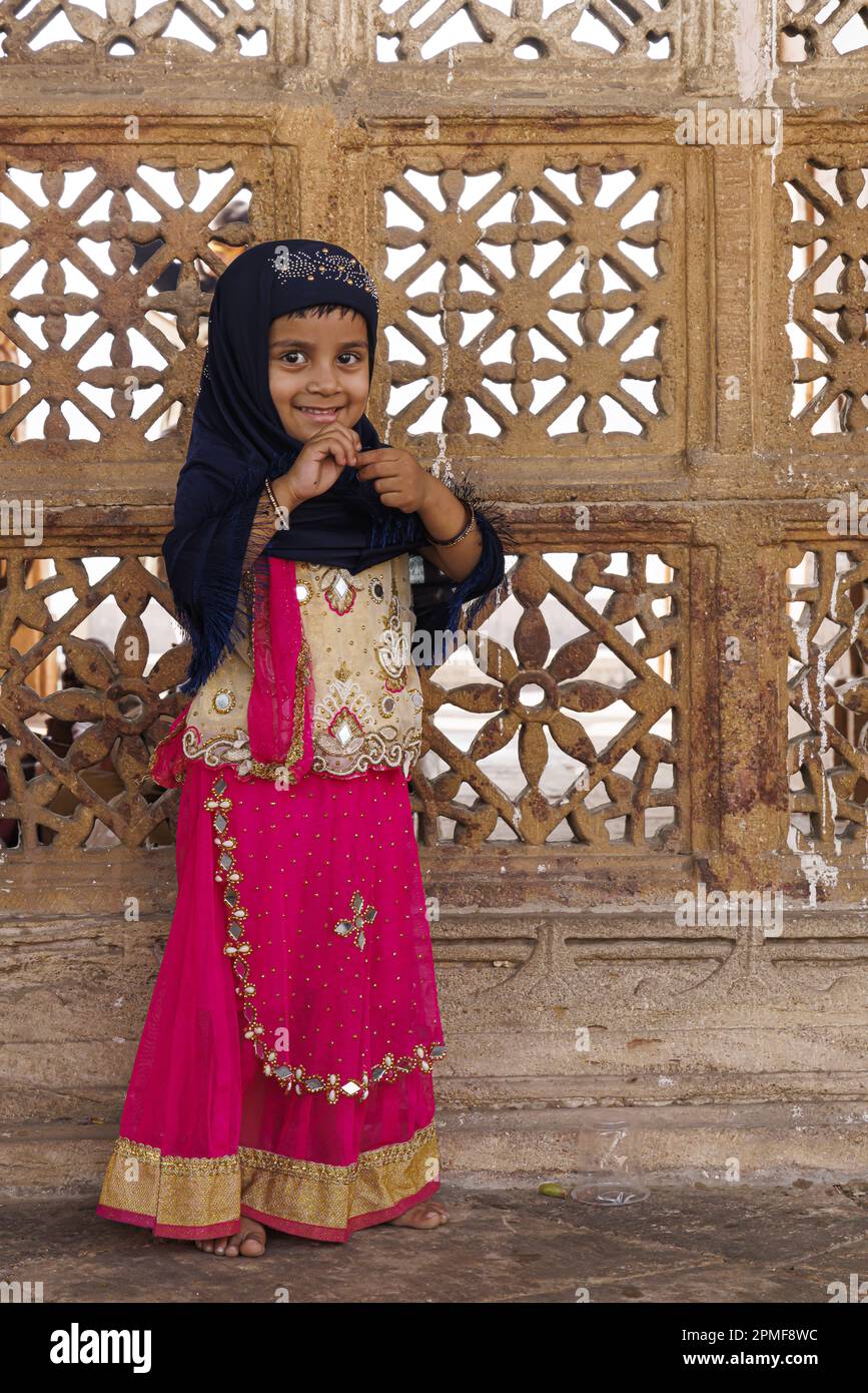 India, Gujarat, Ahmedabad, Sarkej Roza 15 and 16th century, little ...