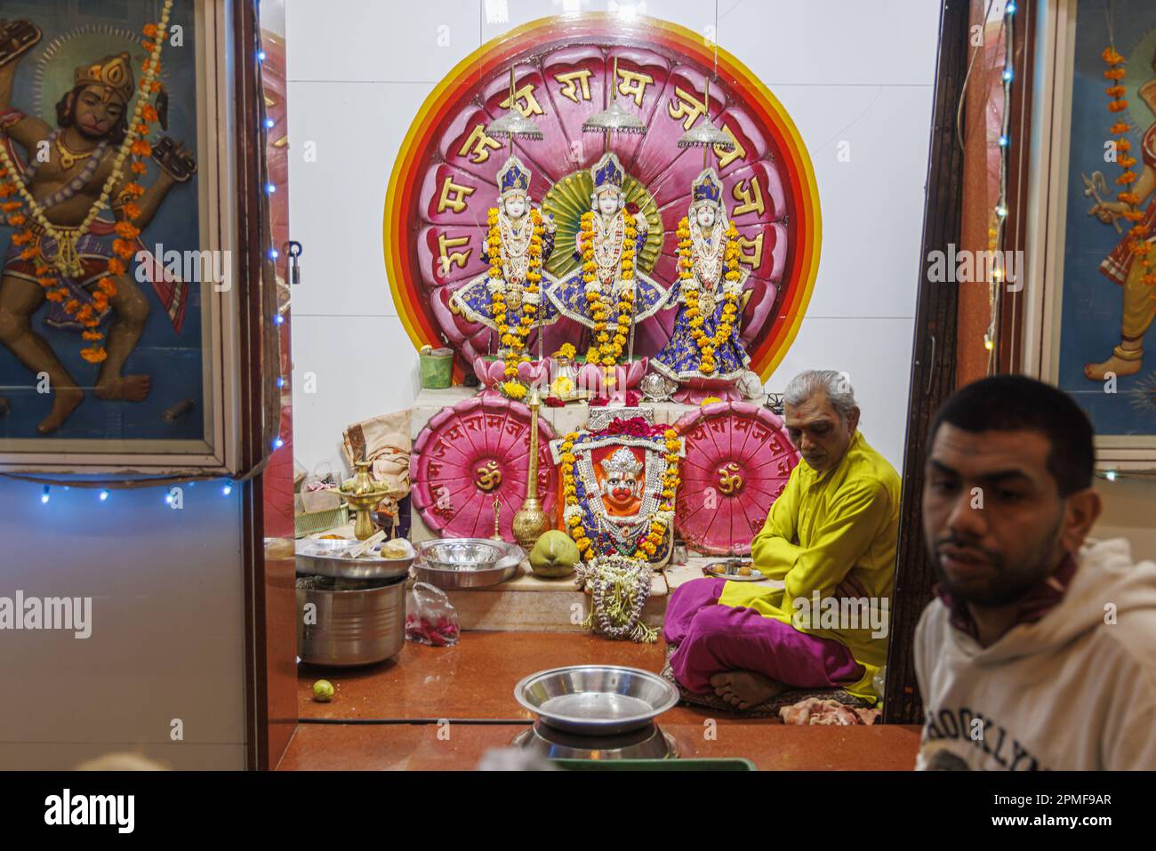 India, Gujarat, Jamnagar, Bala Hanuman temple, deities Stock Photo - Alamy