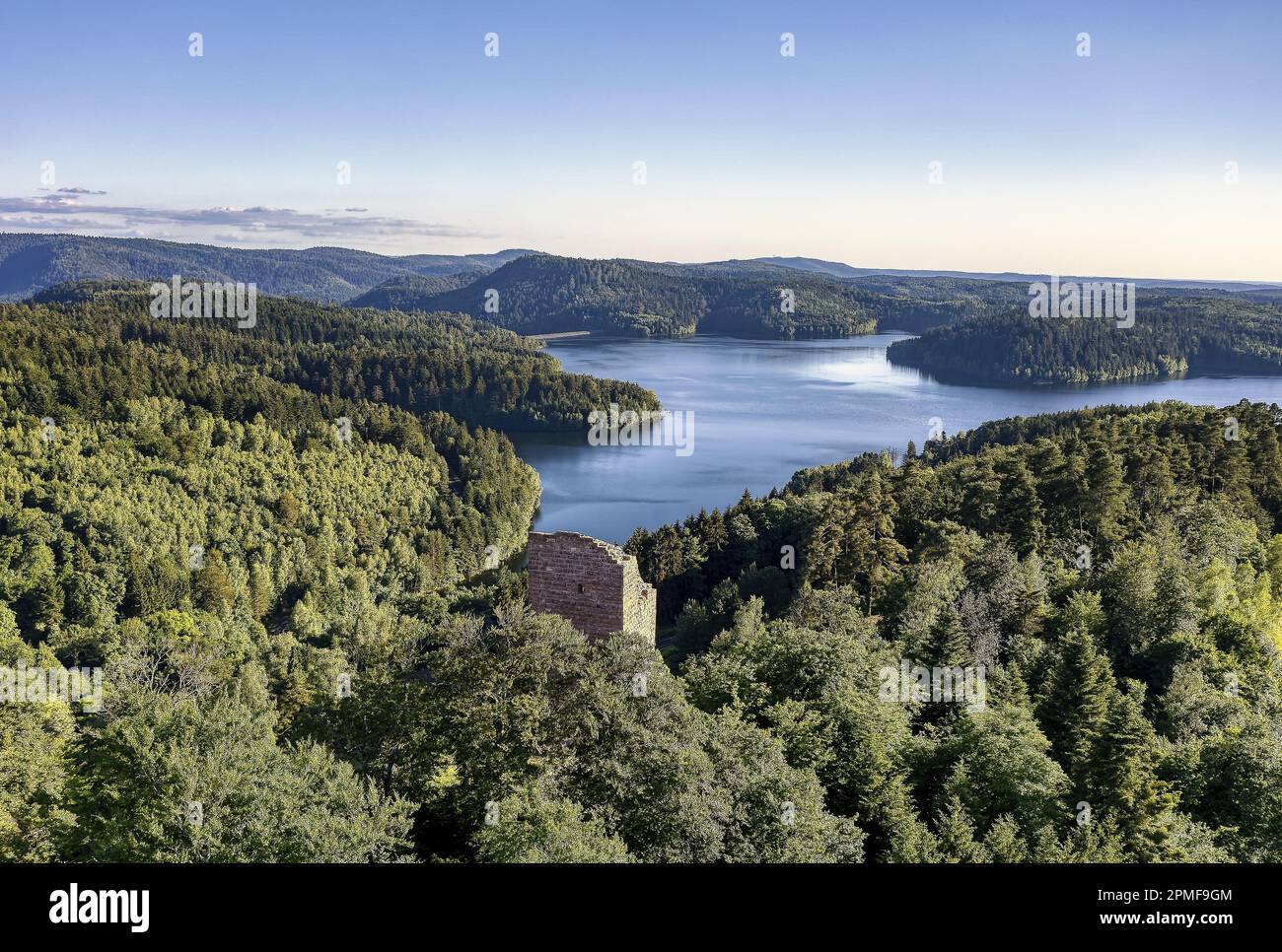 France, Meurthe et Moselle, Pierre Percée, lake of Pierre Percée near ...