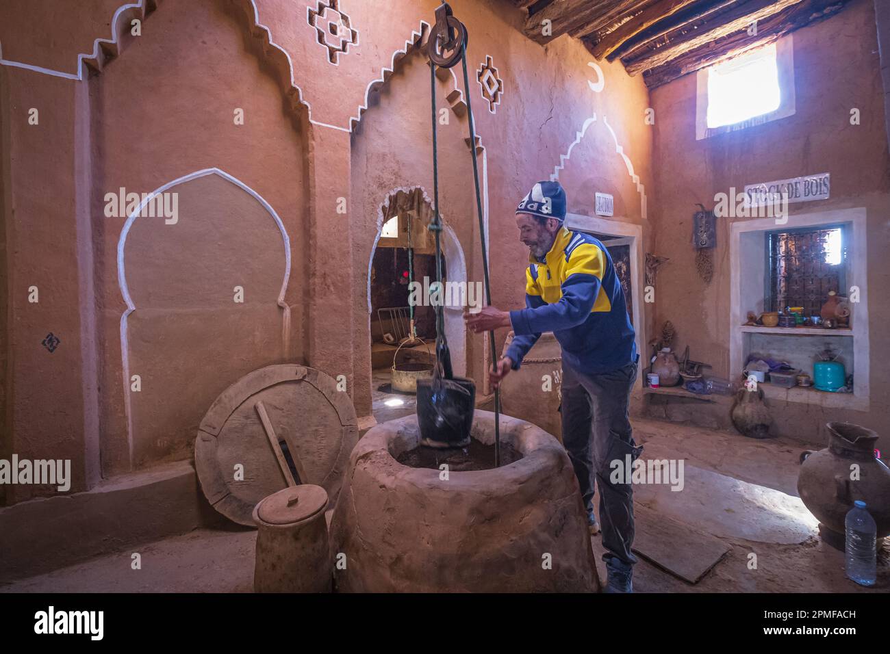 Morocco, Todra (Todgha) Valley, Tineghir, ksar Afanour, former mosque ...