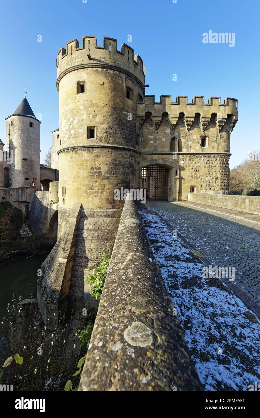 France, Moselle, Metz, German gate vestige of the old medieval walls ...