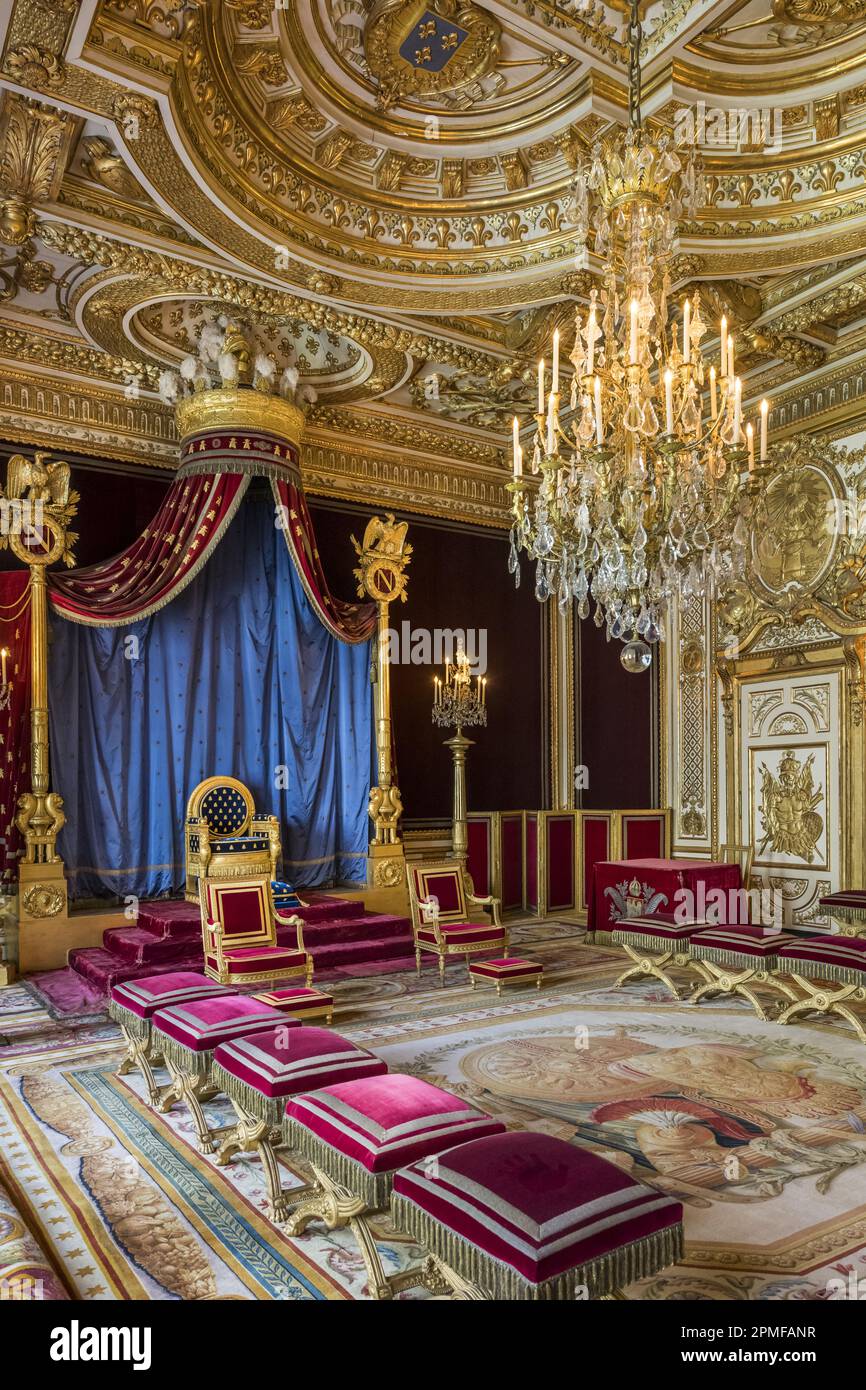 France, Seine-et-Marne, Fontainebleau, castle of Fontainebleau listed ...