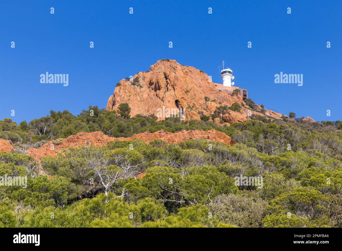 Cape Dramont Lighthouse, Esterel, Cote d'Azur, French Riviera, France ...