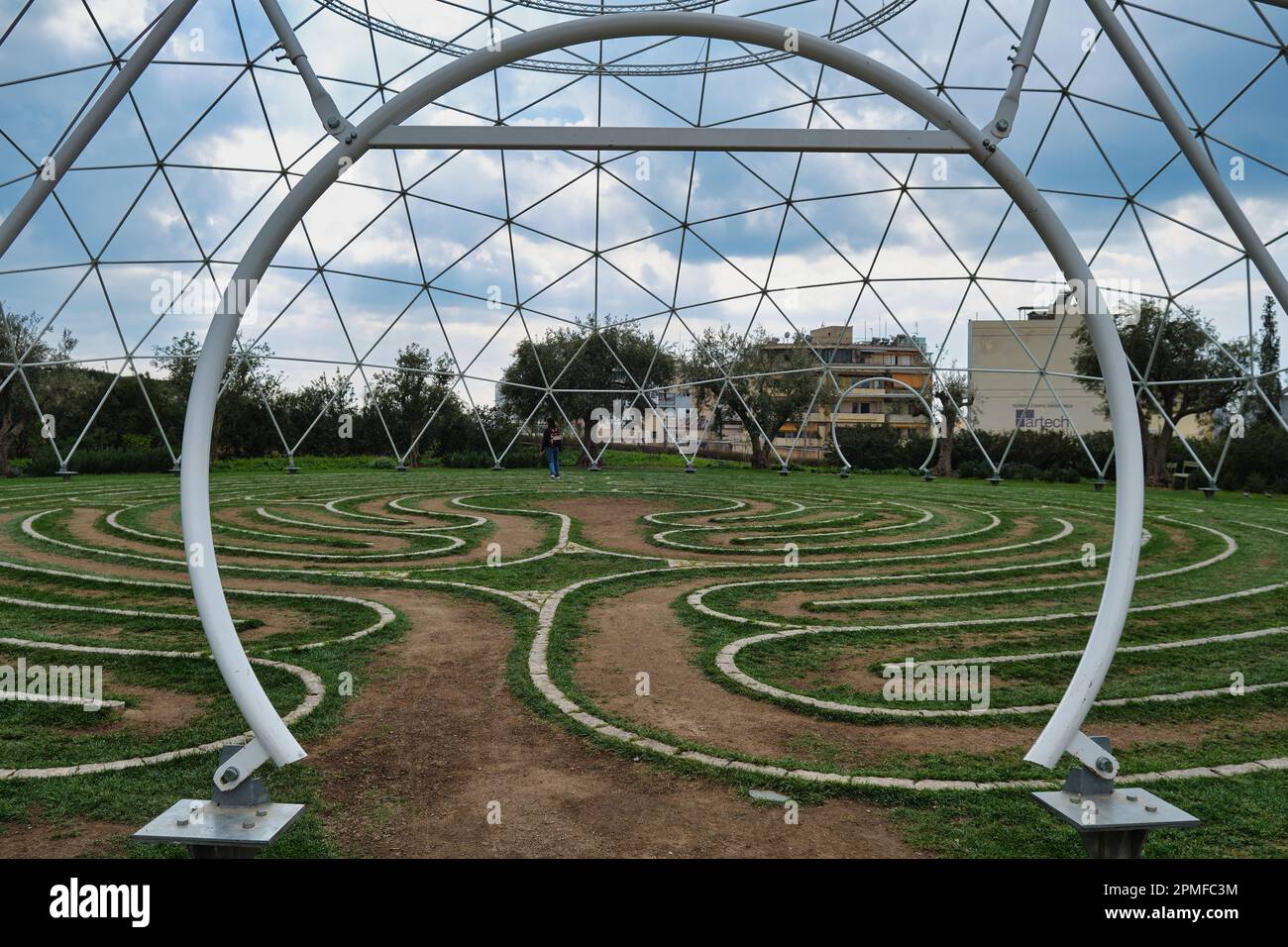 Labyrinth in the Stavros Niarchos Park in Athens in Spring Stock Photo ...
