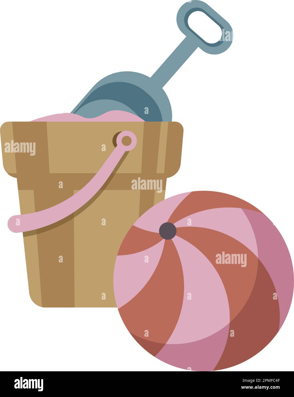 Beach children playing bucket Cut Out Stock Images & Pictures - Alamy