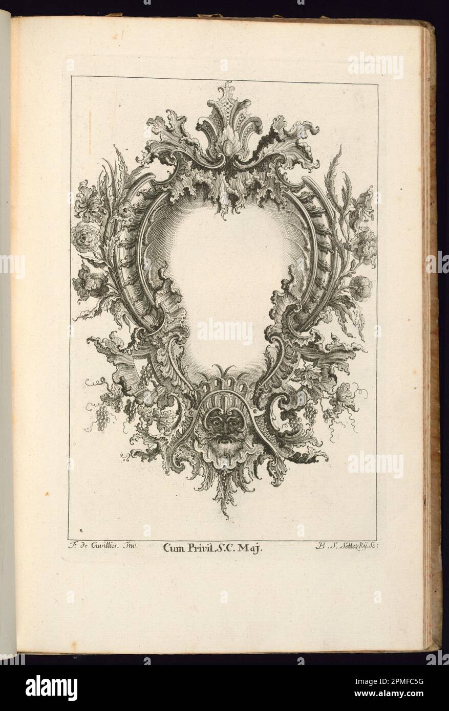 Bound Print, Cartouche with Mask, Livre de Cartouches Réguliers (Book ...