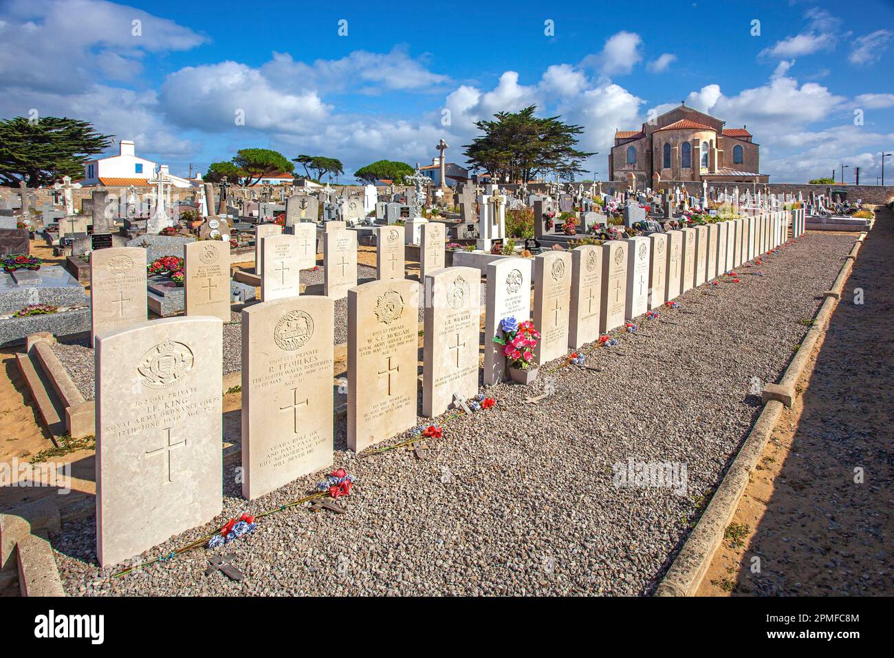 France, Vendee, Noirmoutier island, Noirmoutier en l'Ile, the Church of ...