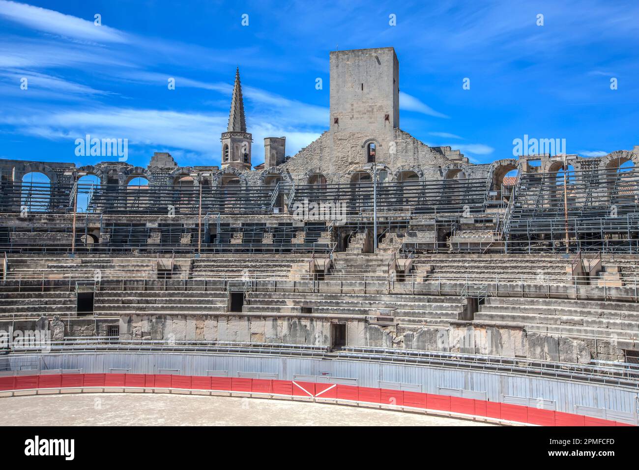 Ancient roman restored stadium in Arles, France, Provence Stock Photo ...