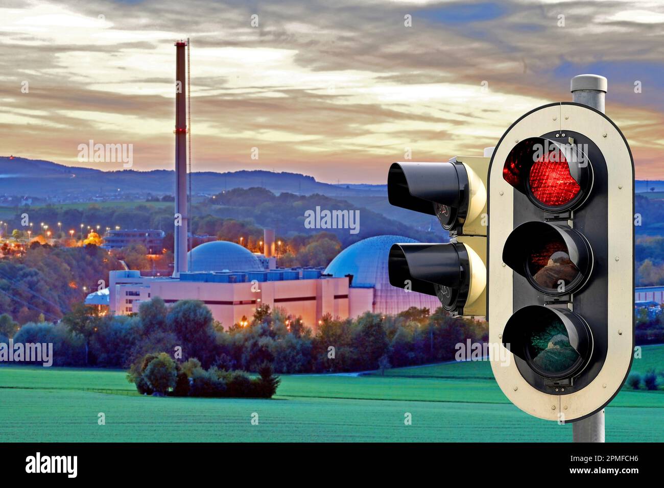 PHOTOMONTAGE: Nuclear phase-out: On April 15, 2023 at 11:59 p.m., the ...