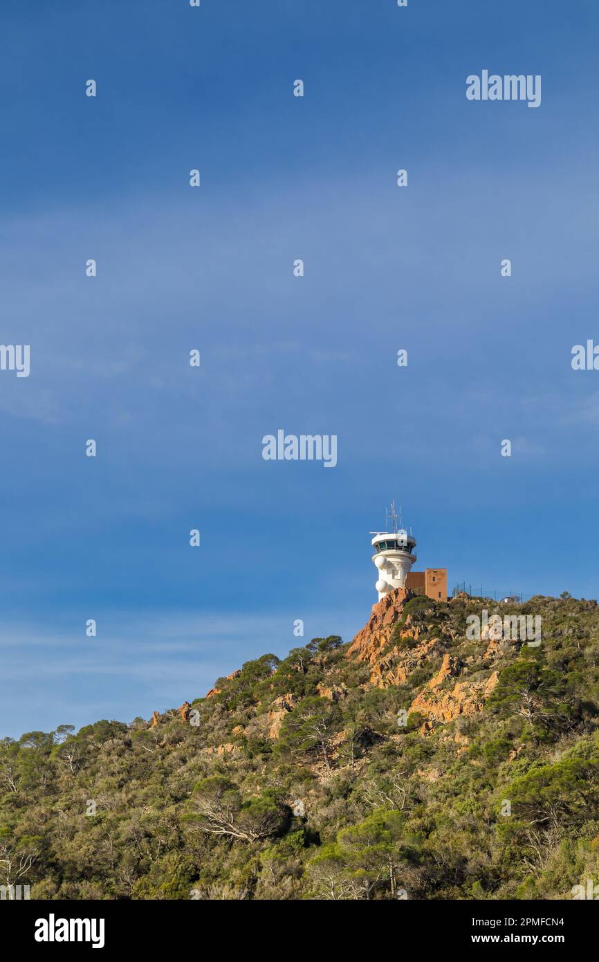 Cape Dramont Lighthouse, Esterel, Cote d'Azur, French Riviera, France ...