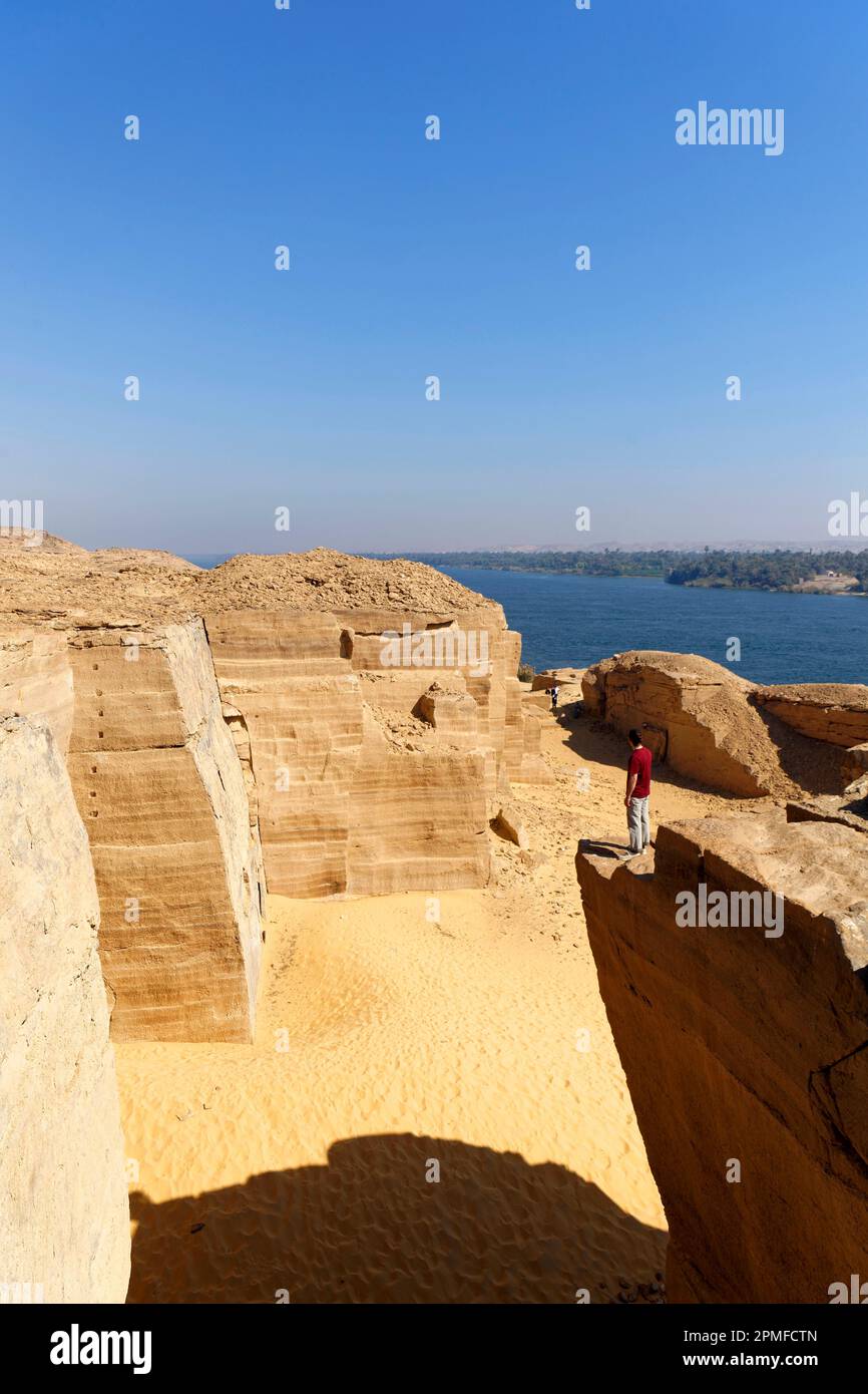 Egypt, Upper Egypt, Nile valley, Gebel Silsileh (Jebel Silsilah ...