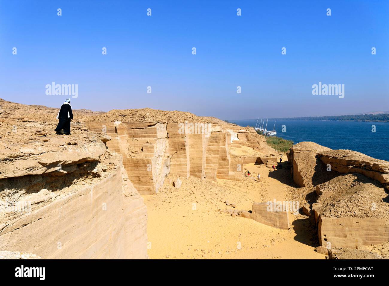 Egypt, Upper Egypt, Nile valley, Gebel Silsileh (Jebel Silsilah ...