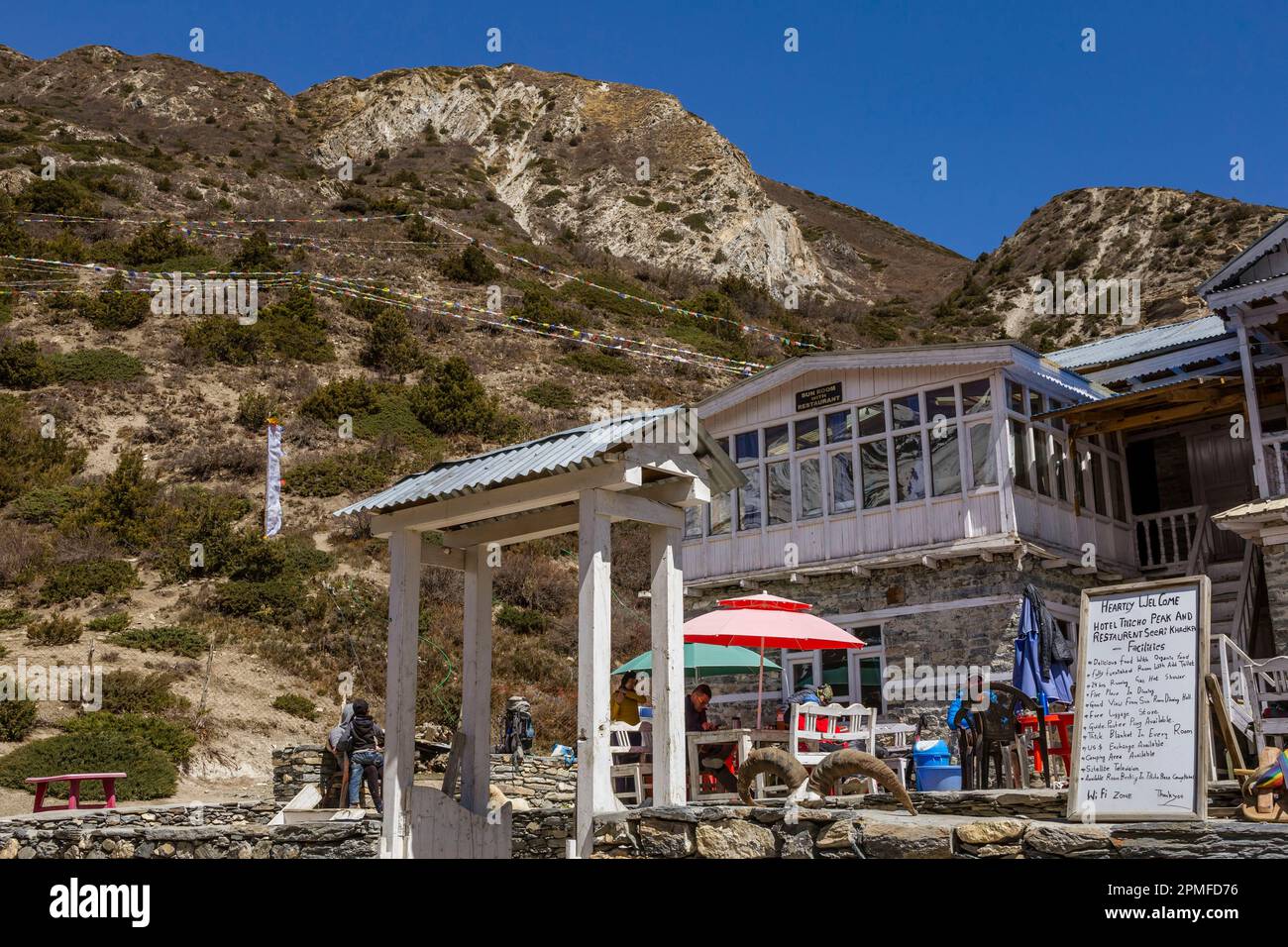 Nepal, Annapurna Conservation Area Project, refuge sur le trek du lac ...
