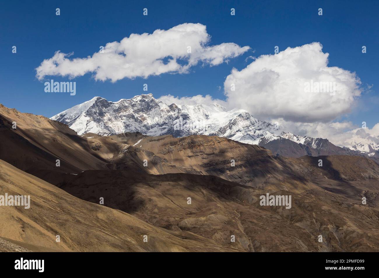 Nepal, Annapurna Conservation Area Project, arid high slopes and the ...