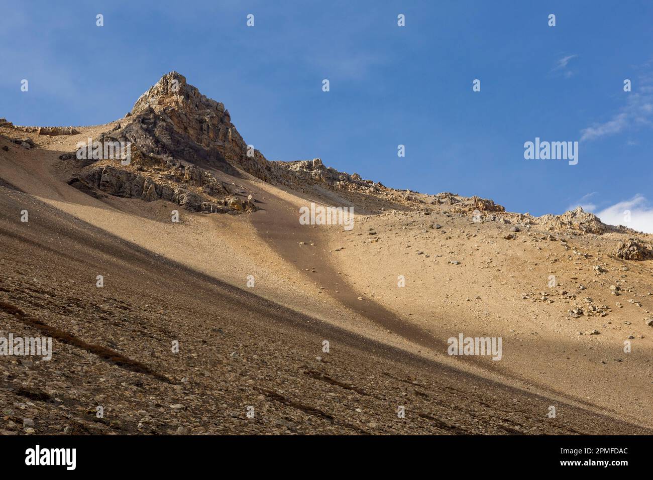 Nepal, Annapurna Conservation Area Project, arid high slopes Stock ...