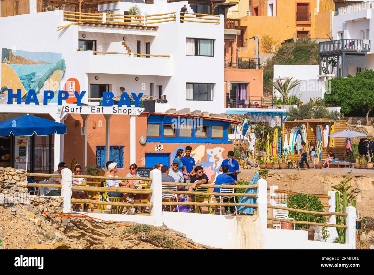 Morocco, Imsouane, little seaside resort renowned for its surf spots ...