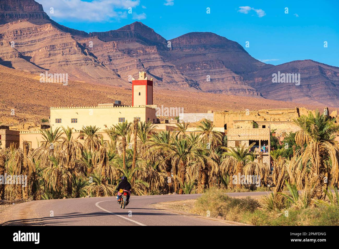 Morocco, province of Tata, village of Lamhamid at the foot of Djebel ...