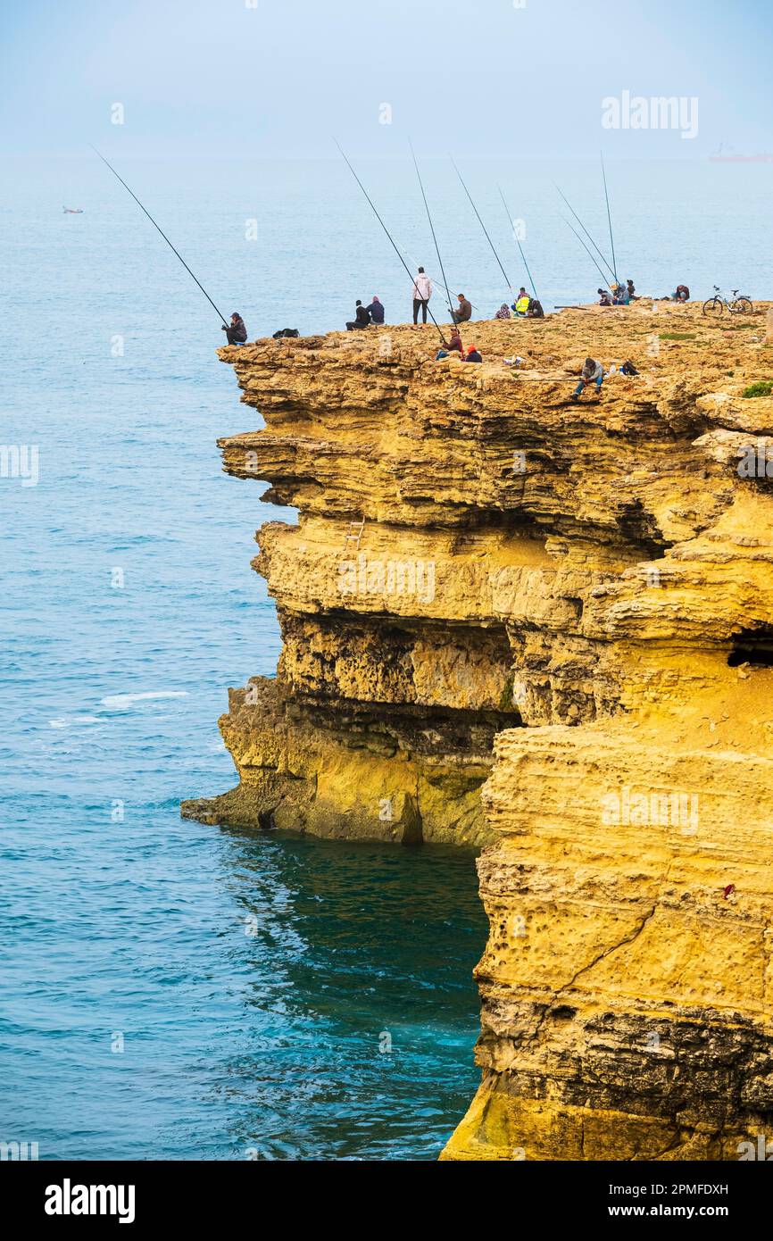 Morocco, province of El Jadida, cliffs of the Cap Blanc Stock Photo - Alamy