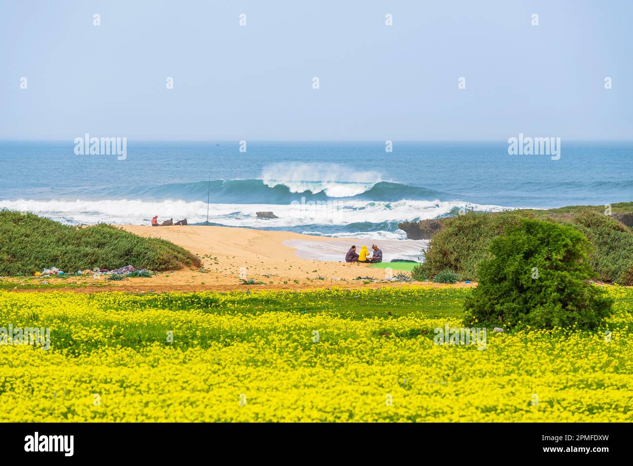 Morocco, province of El Jadida, Sidi Moussa Lagoon Nature Reserve Stock ...