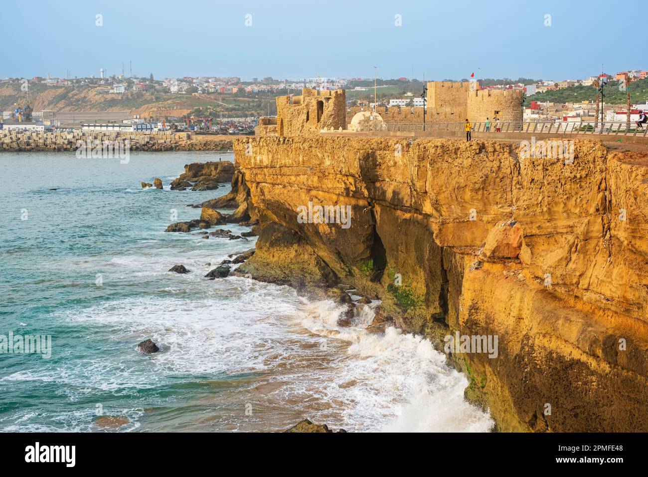 Morocco, Safi, the corniche and the Ksar el Bahr or Castle of the Sea ...