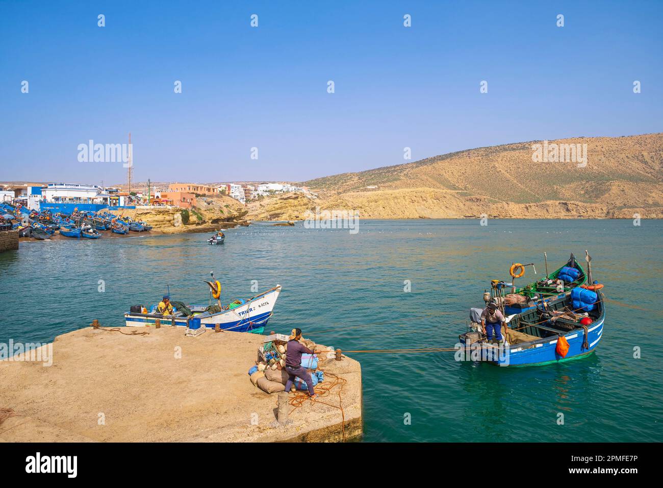 Morocco, Imsouane, little seaside resort renowned for its surf spots ...