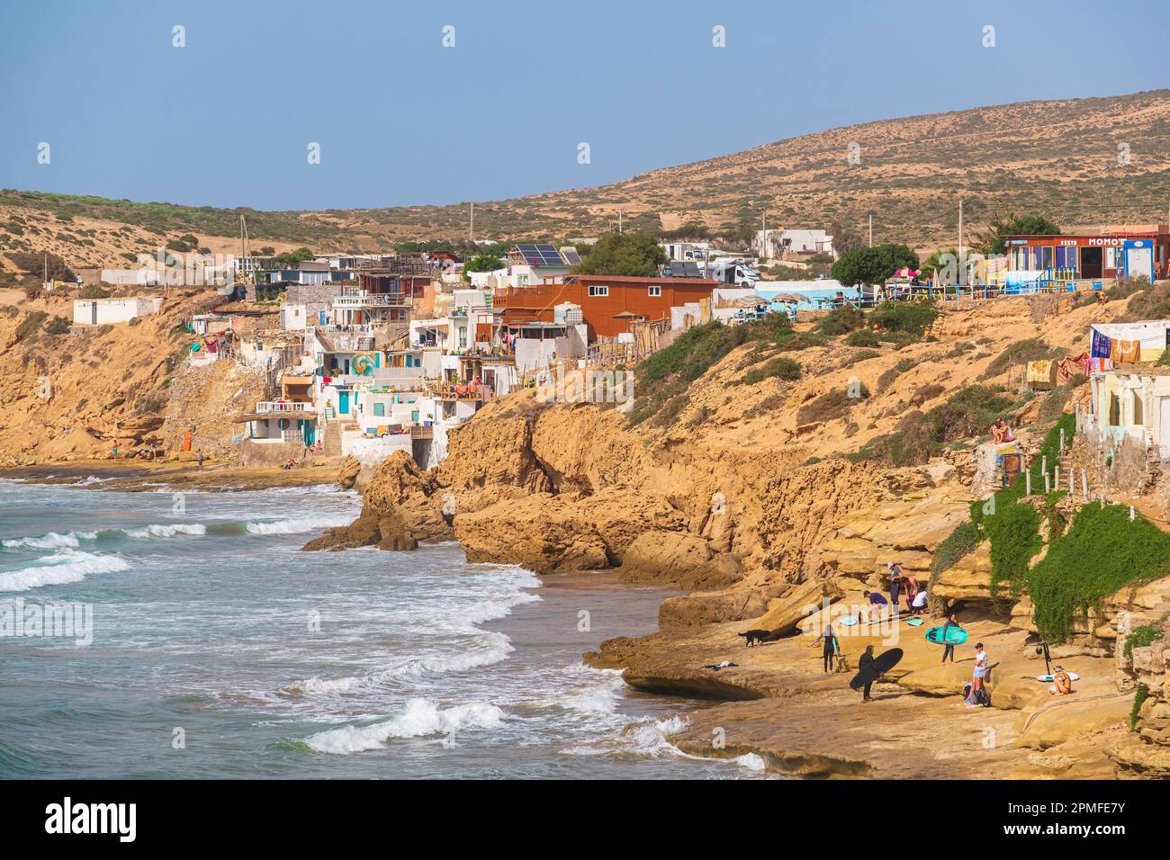 Morocco, Imsouane, little seaside resort renowned for its surf spots ...