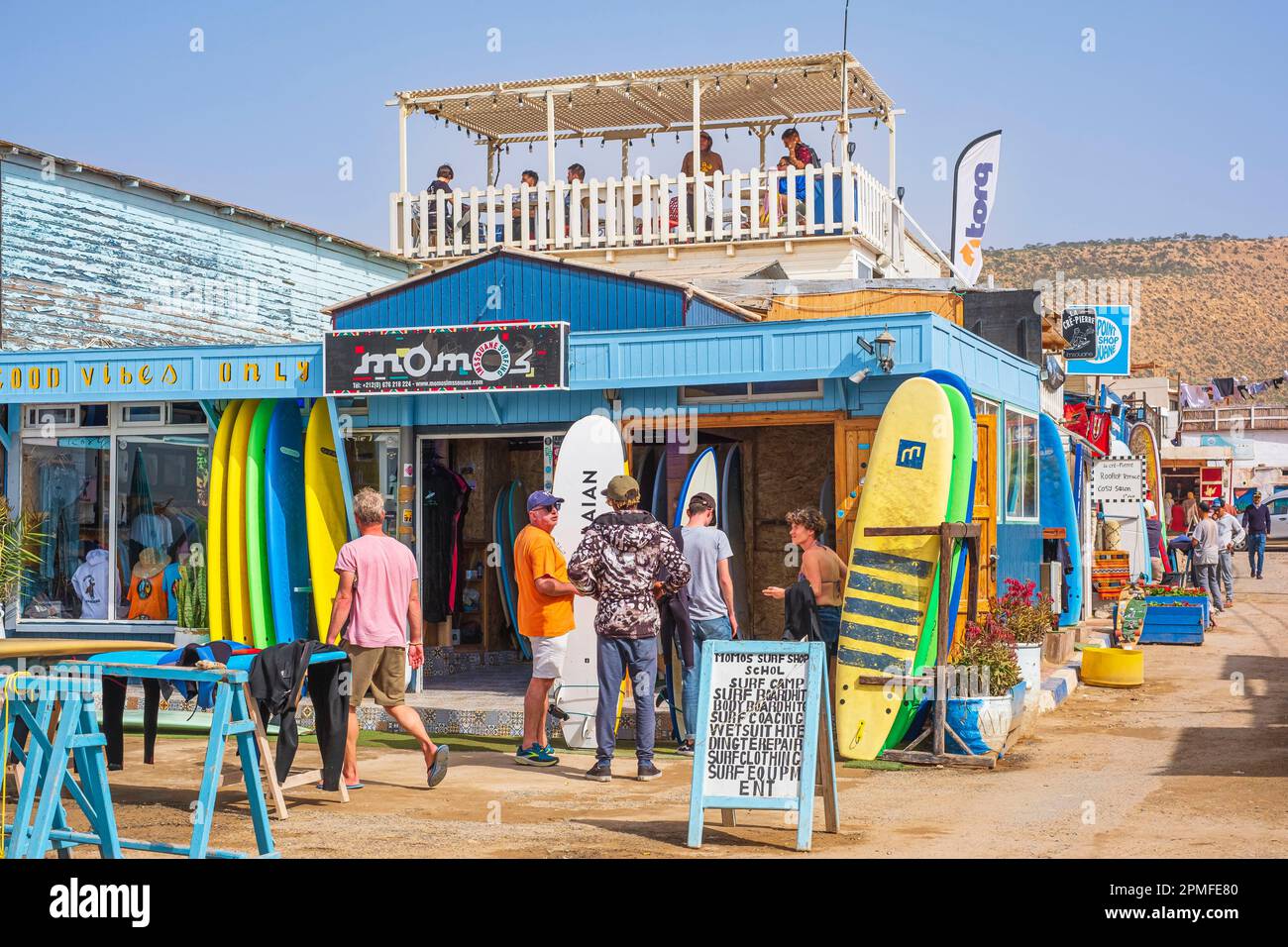 Morocco, Imsouane, little seaside resort renowned for its surf spots ...