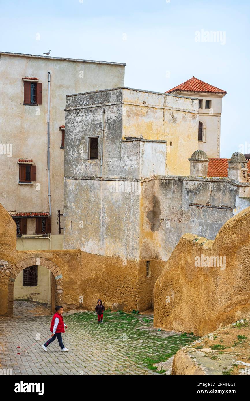 Morocco, El Jadida, the Portuguese fortified city of Mazagan classified as a UNESCO World ...
