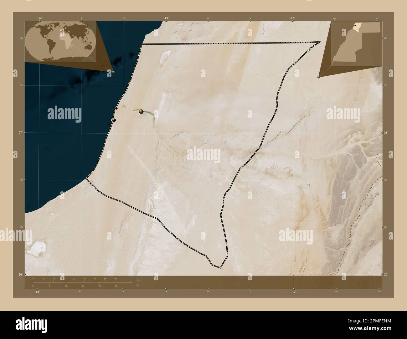 Laayoune-Sakia El Hamra, province of Western Sahara. Low resolution ...