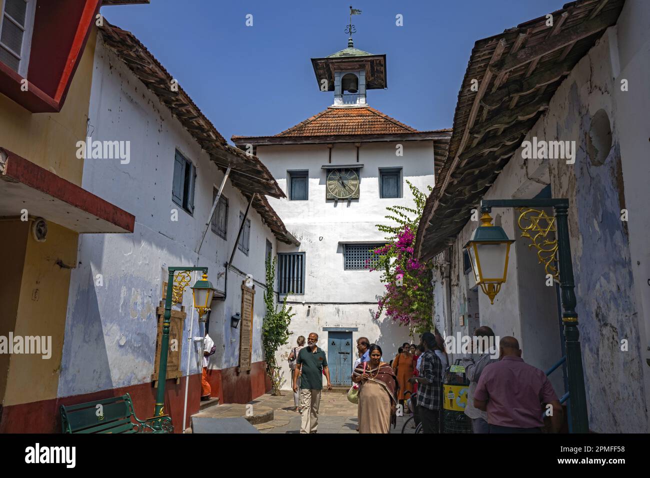 India, Kerala, Kochi, Paradesi synagogue clock tower Stock Photo - Alamy