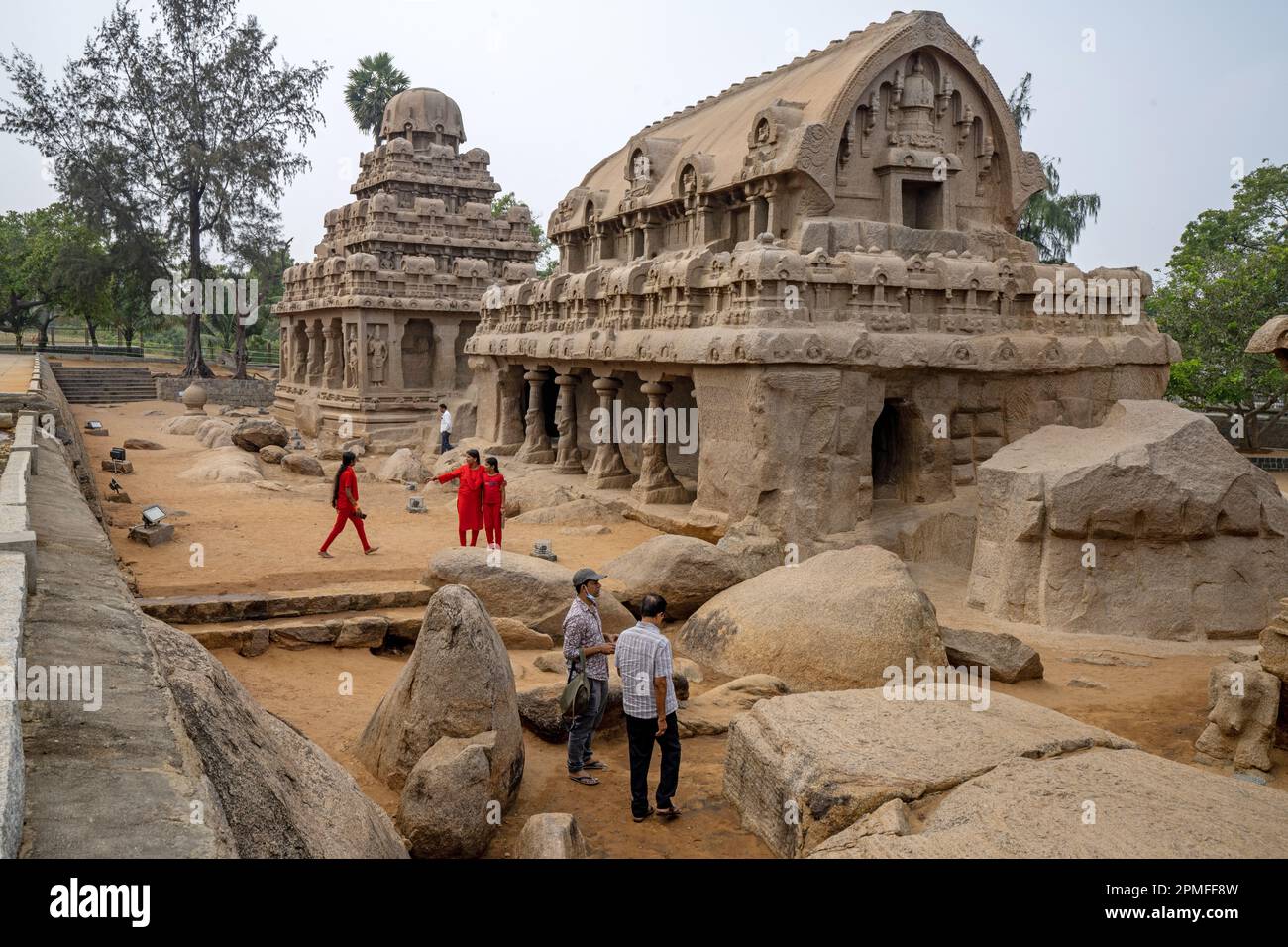 India, Tamil Nadu, Mahabalipuram, the Five Rathas Stock Photo - Alamy