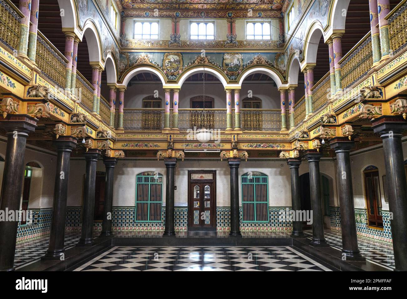 India, Tamil Nadu, Athangudi Palace Stock Photo - Alamy